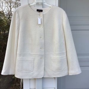 Talbots | Jackets & Coats | Nwt Talbots Wow Cream Boiled Wool Lined ...